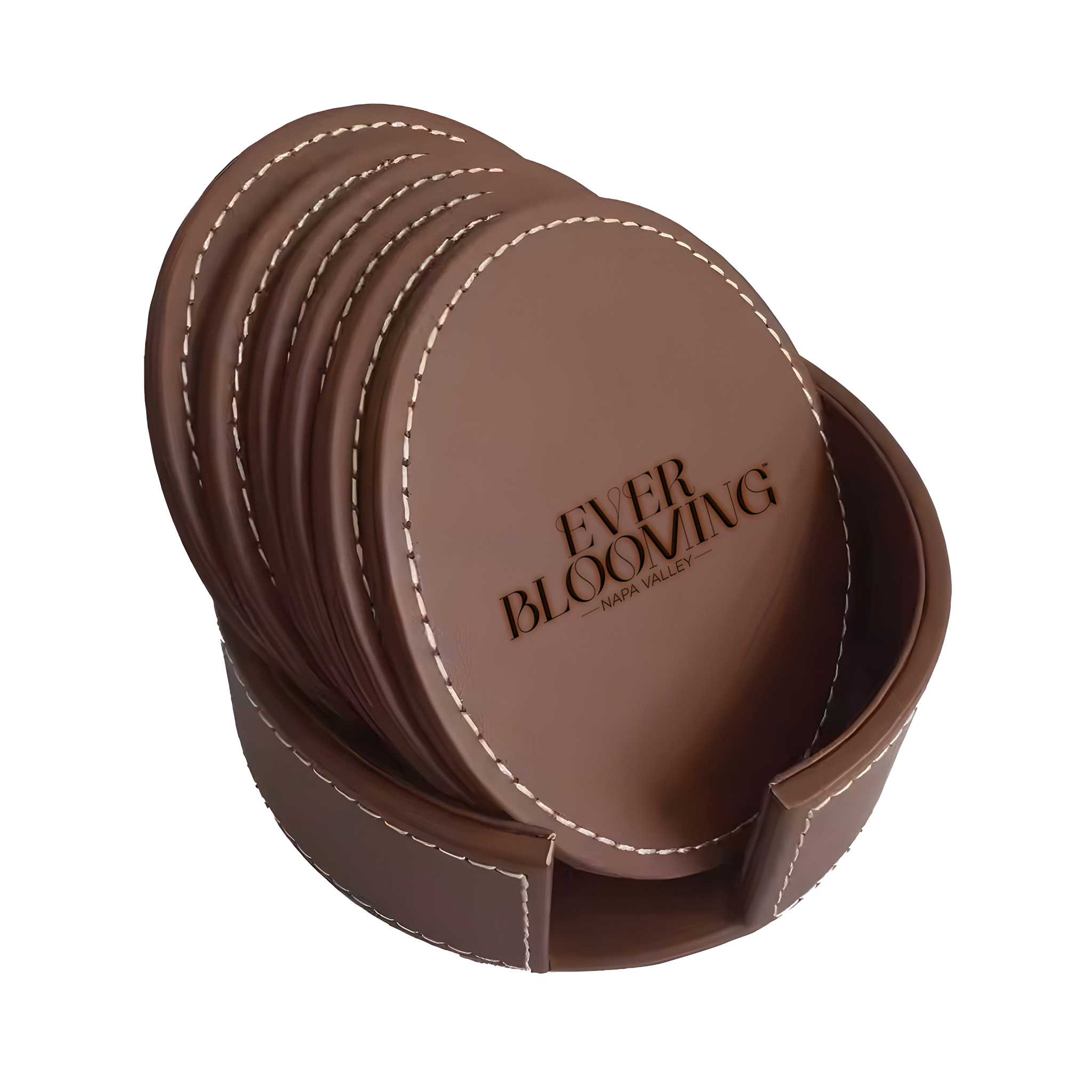 Leather Coaster Set & Holder – WINE GIFT SHOP