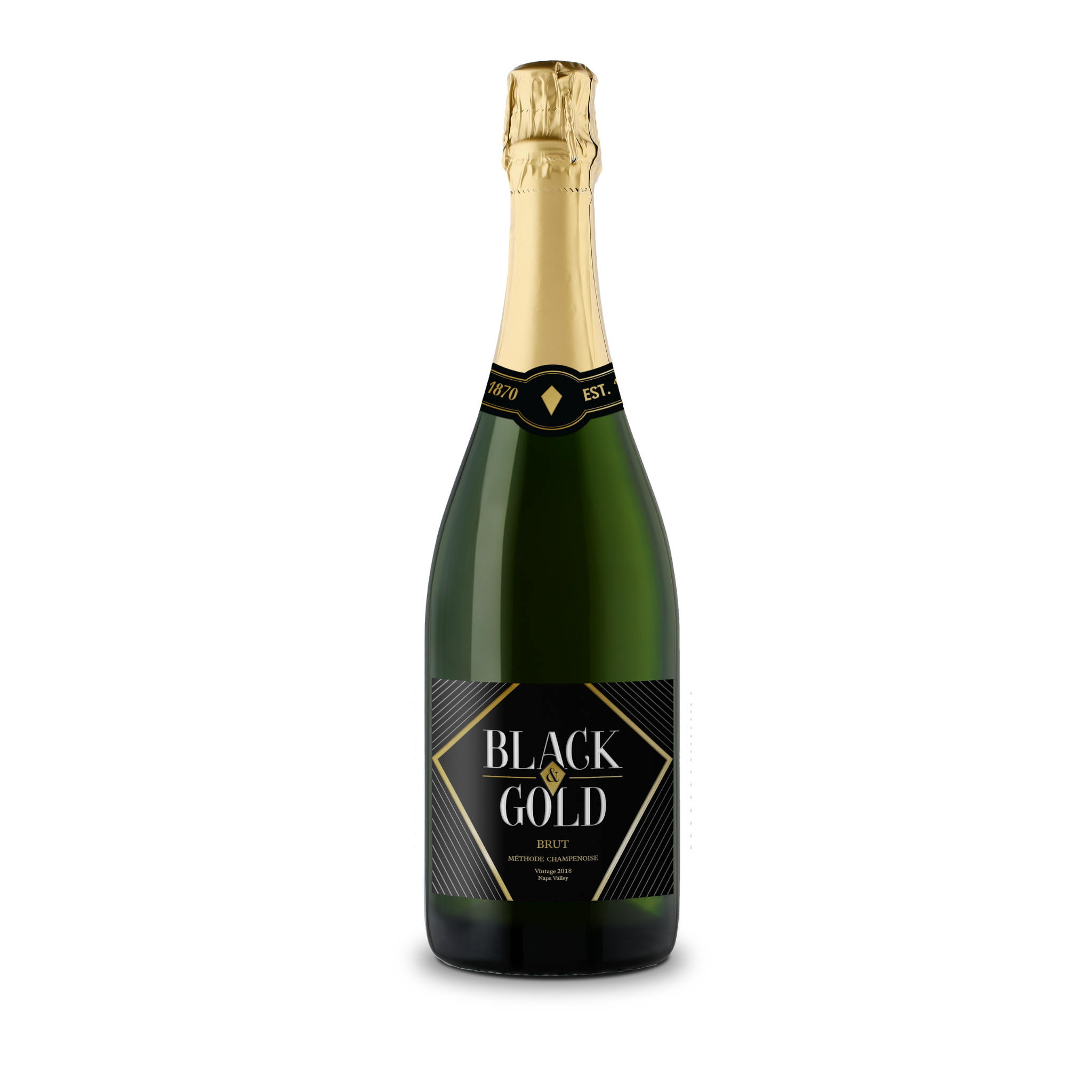 Black & Gold - 2018 Sparkling Brut - Méthode Champenoise - Napa Valley ...